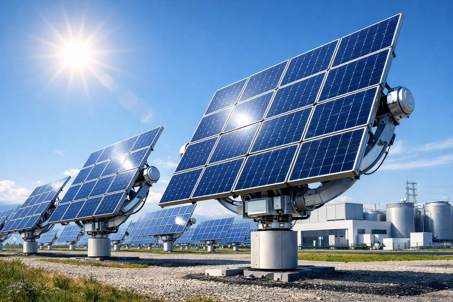 Advanced Solar Plants Using New Dual Axis Tracking System